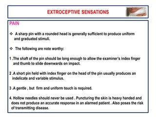 Sensory system examination | PPTX
