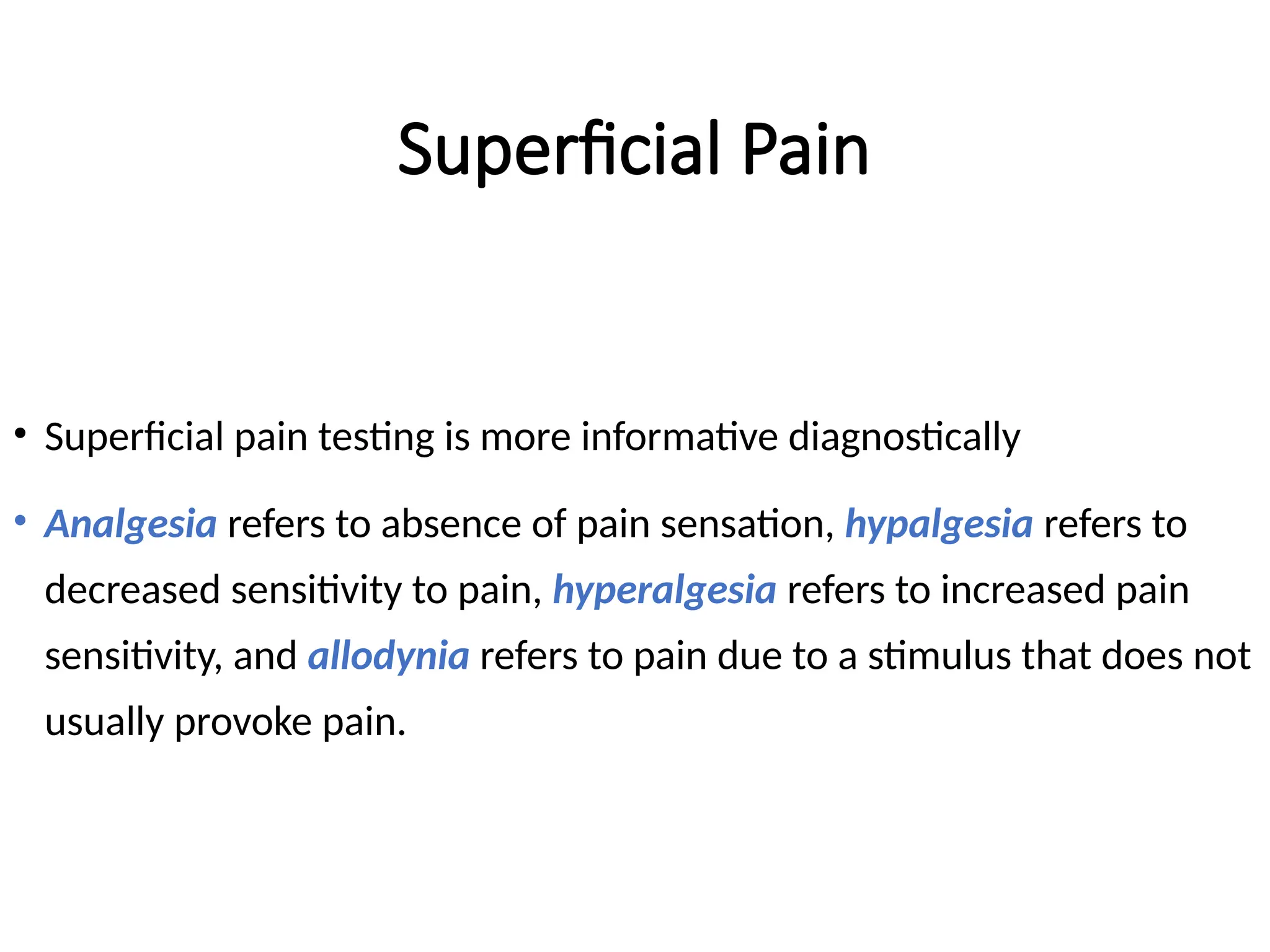 sensory system examination OF PATIENT IN HOSPITAL | PPTX