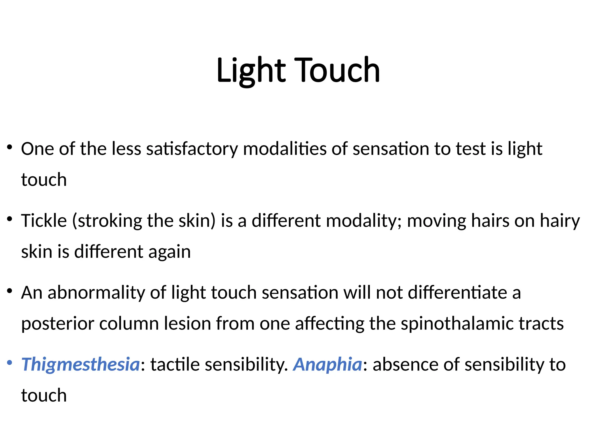 sensory system examination OF PATIENT IN HOSPITAL | PPTX