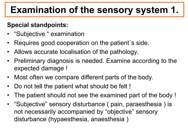 Sensory system assessment - Sensory system assessment | PPT