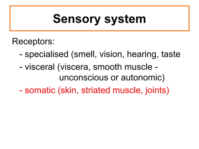 Sensory system assessment - Sensory system assessment | PPT