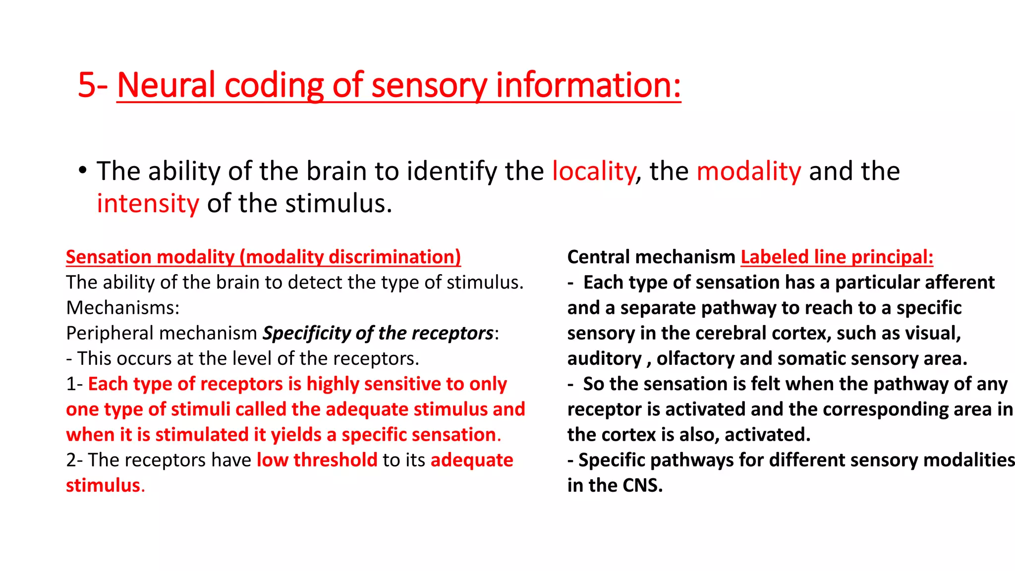Sensory system receptors.hussein f.sakr