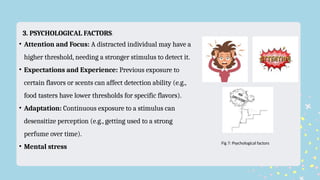 Sensory threshold in food science and technology | PPTX