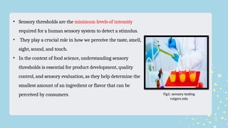 Sensory threshold in food science and technology | PPT