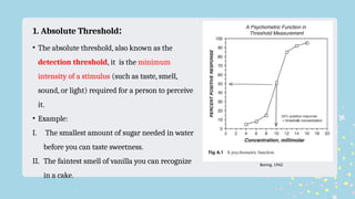 Sensory threshold in food science and technology | PPT