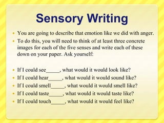 Sensory writing | PPT