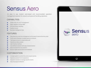 Sensus Aero Presentation | PPT