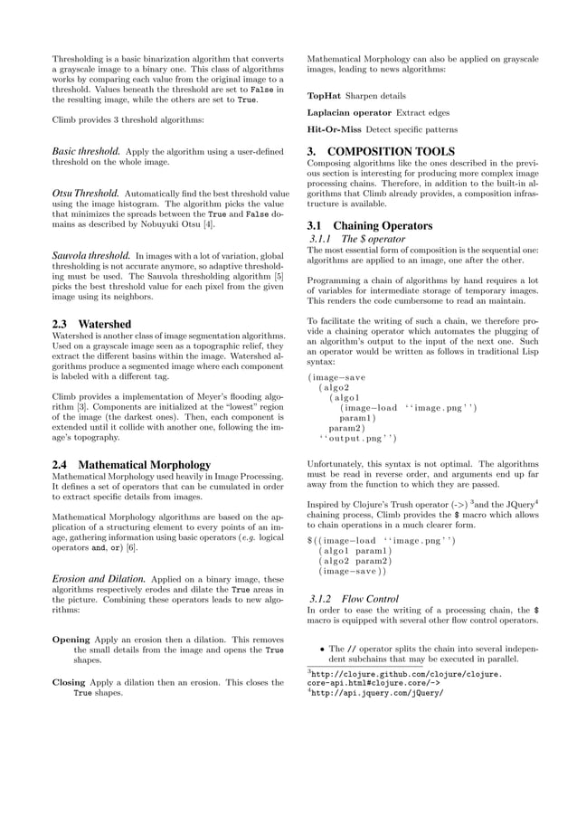 Generic Image Processing With Climb – 5th ELS | PDF