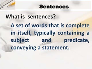 Sentances | PPT