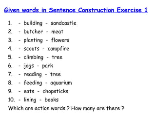 SECTION A - SENTENCE CONSTRUCTION | PPT