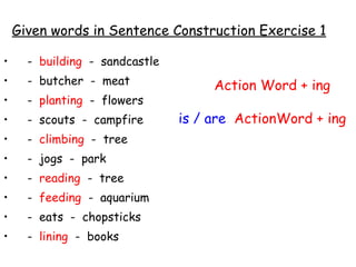 SECTION A - SENTENCE CONSTRUCTION | PPT