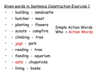 SECTION A - SENTENCE CONSTRUCTION | PPT