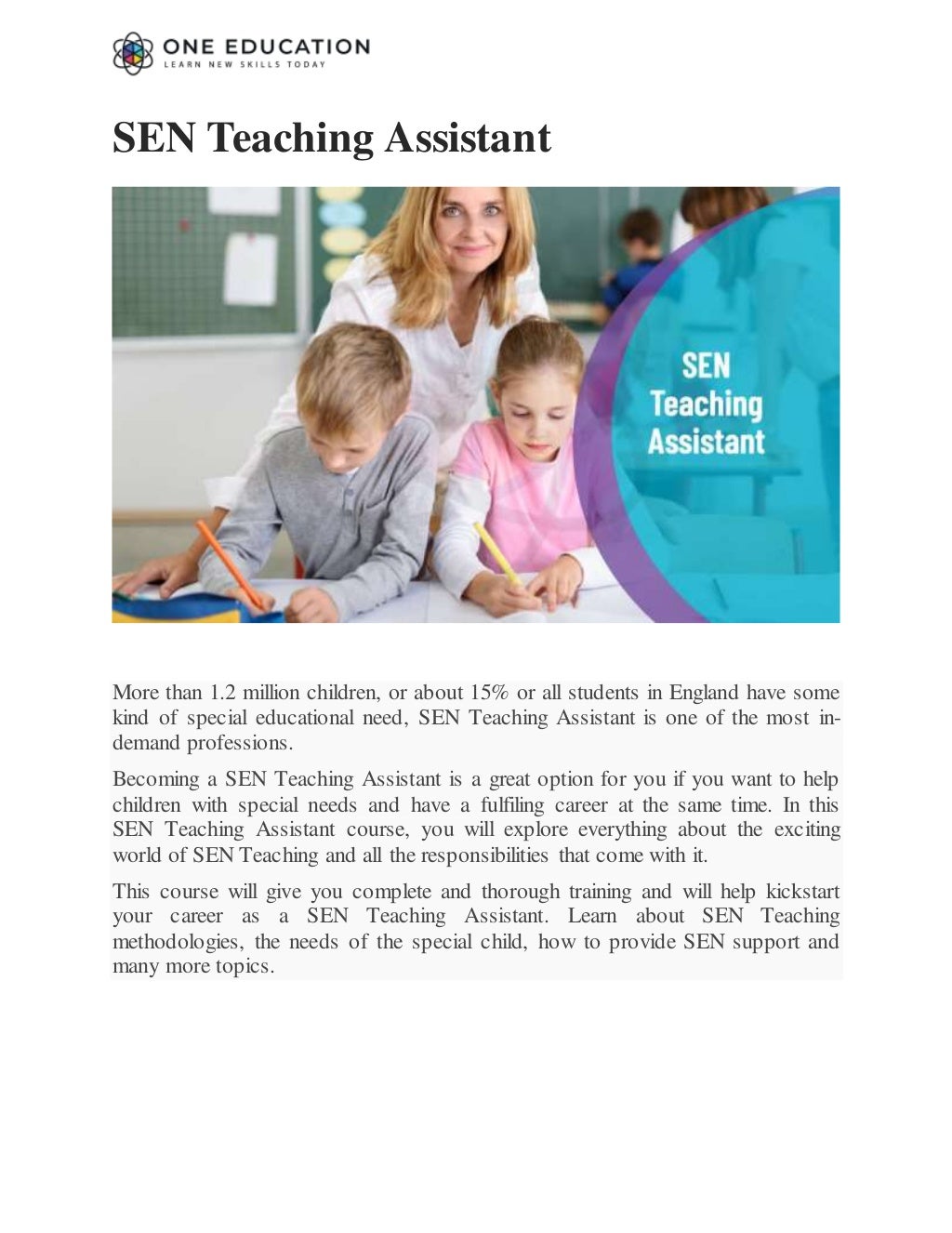 SEN Teaching Assistant sen-teaching-assistant