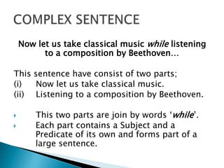 Sentence Simple Compound Complex Pptx
