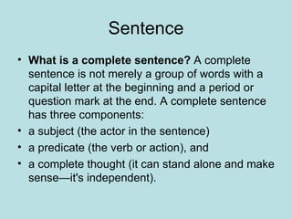 Sentence Vs. Fragment | PPT