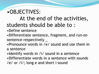 Sentence | PPT