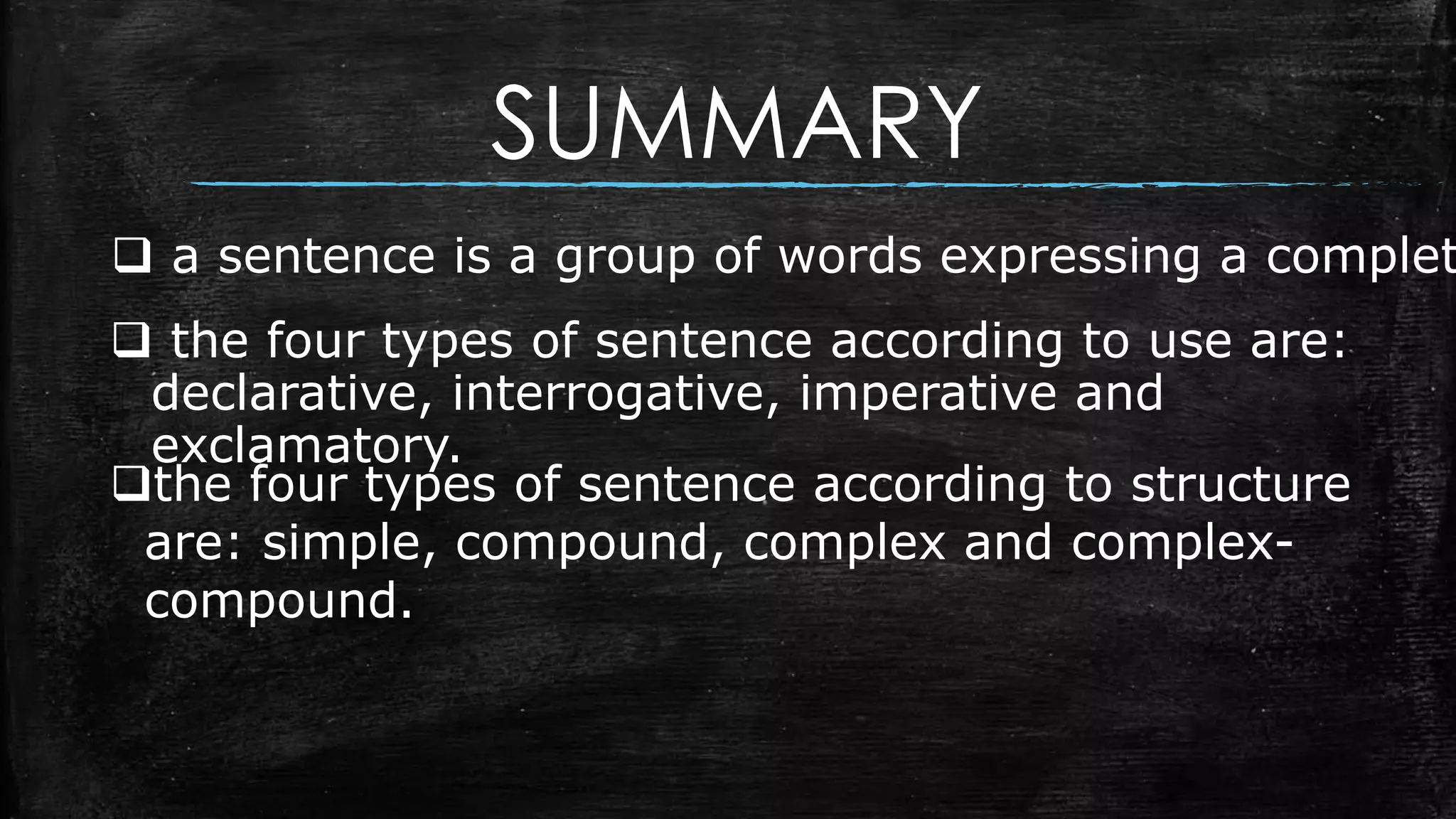 Kinds of Sentences According to Use and Structure | PPTX