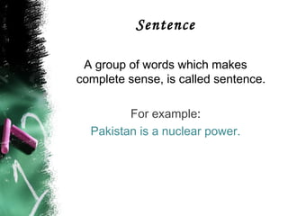 Sentence | PPT