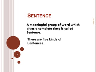 Sentence | PPT