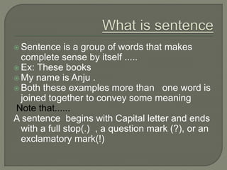 Sentence | PPT