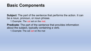 SENTENCE FORMATION IN ENGLISH by MD IRSHAD | PPTX