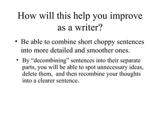 Sentence Combining Part one | PPT