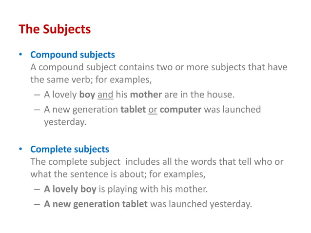 Sentence elements | PPTX