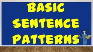 SENTENCE PATTERNS - ENGLISH (s-v-io-do) | PPTX