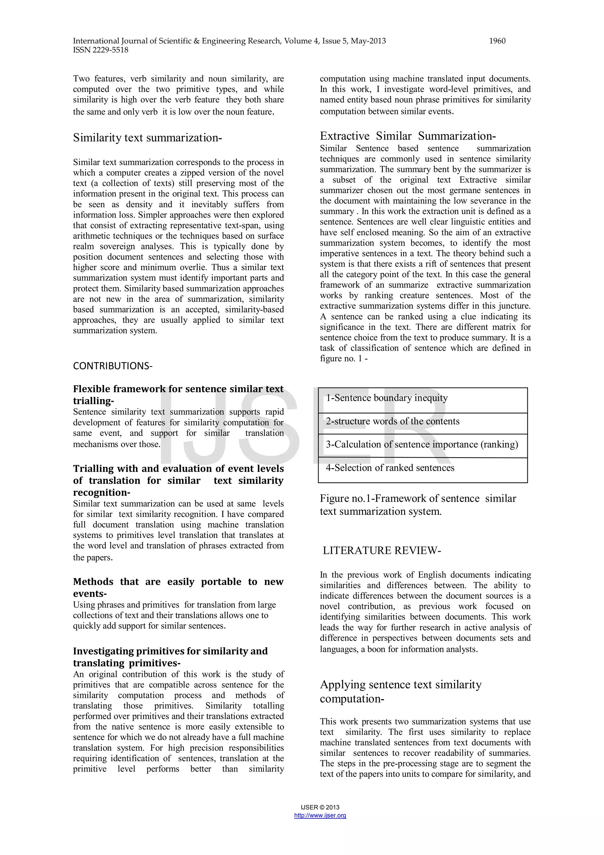 Sentence Similarity Based Text Summarization Using Clusters Pdf