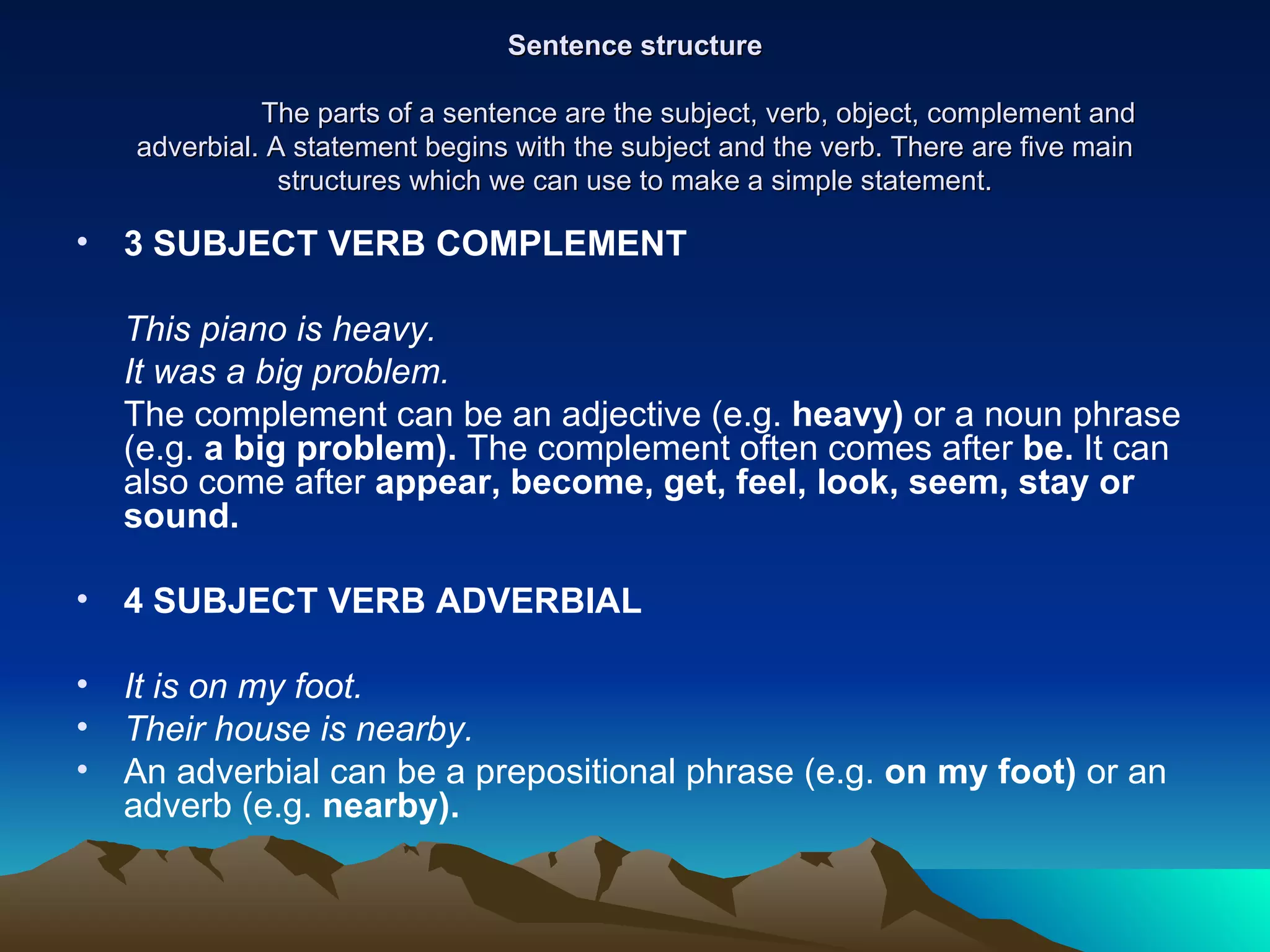 Sentence Structure | PPS