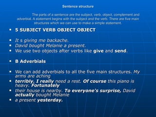 Sentence Structure | PPS