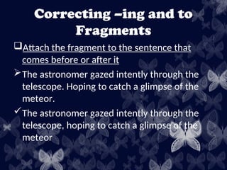 Understanding Sentence Fragments: Types and Corrections for Clear ...