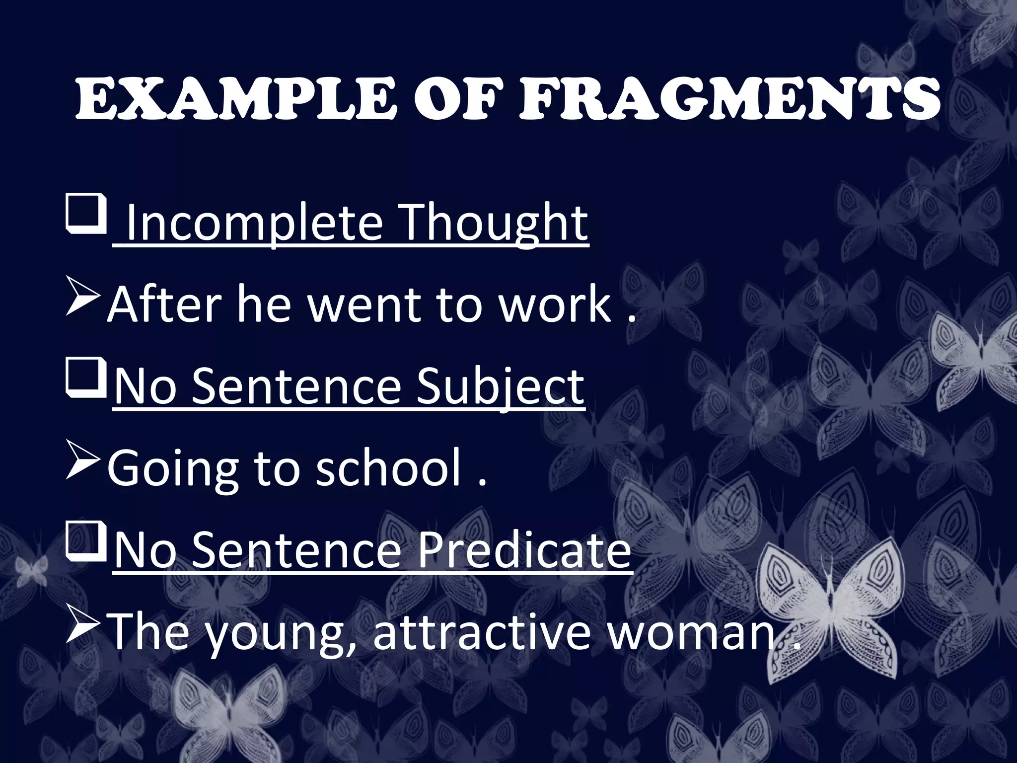 Sentence vs-fragment | PPT