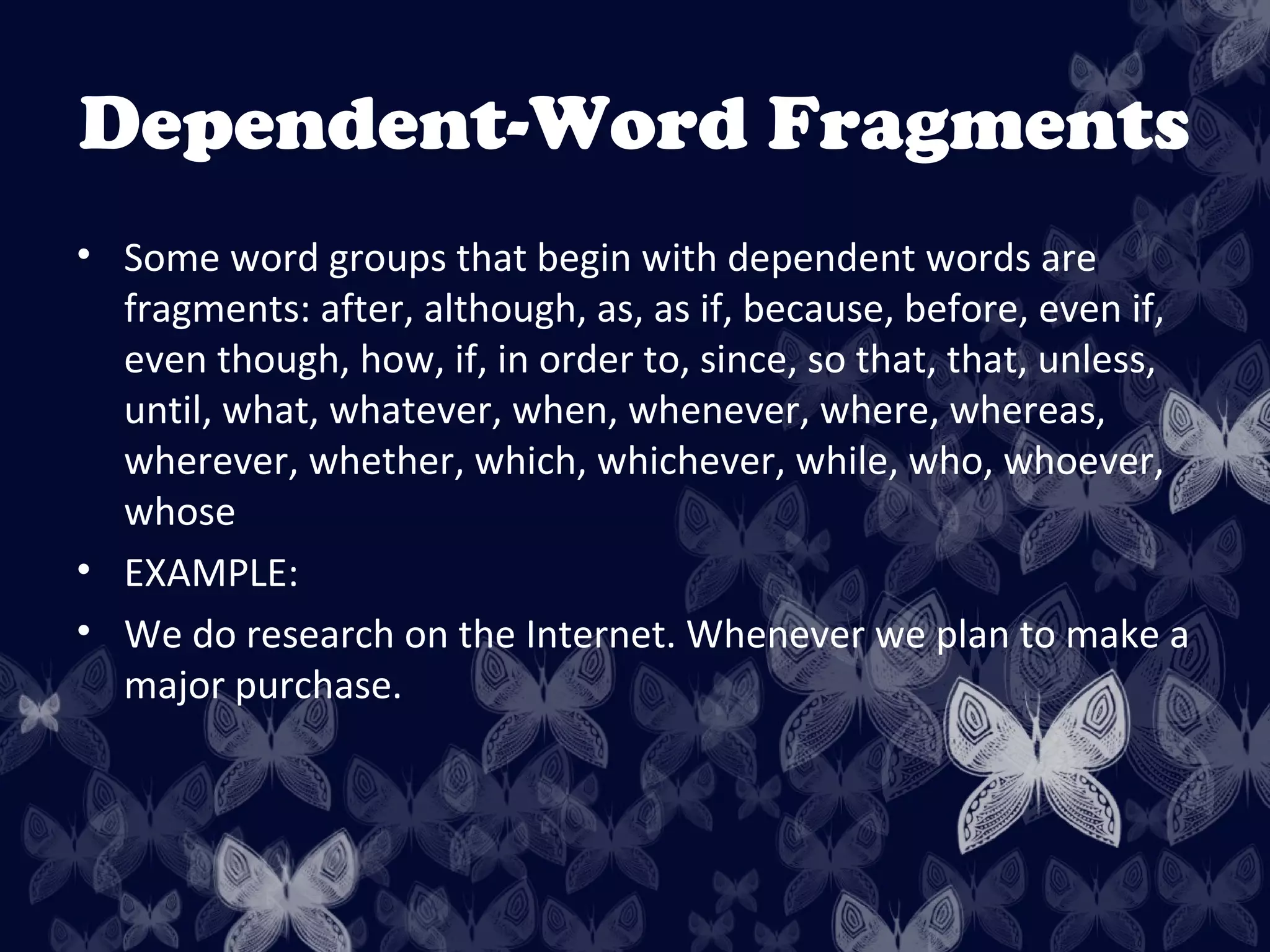 Sentence vs-fragment | PPT