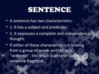 Sentence vs-fragment | PPT