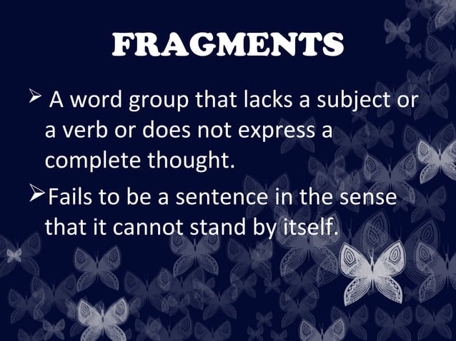 Sentence vs-fragment | PPT