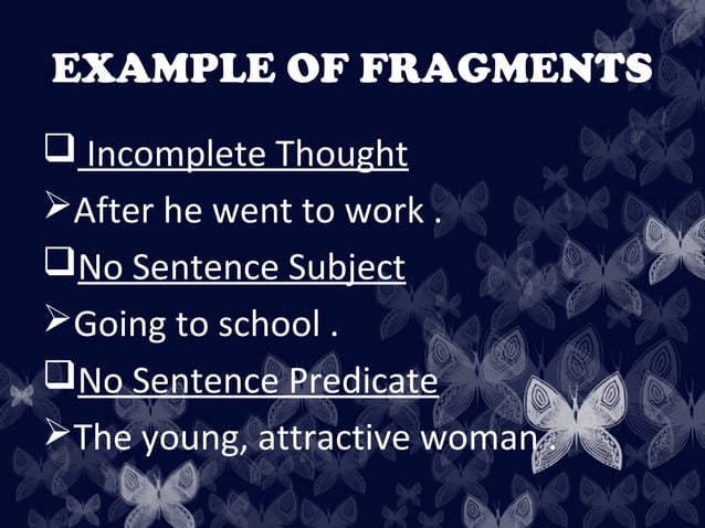 Sentence vs-fragment | PPT