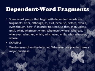Sentence vs-fragment | PPT