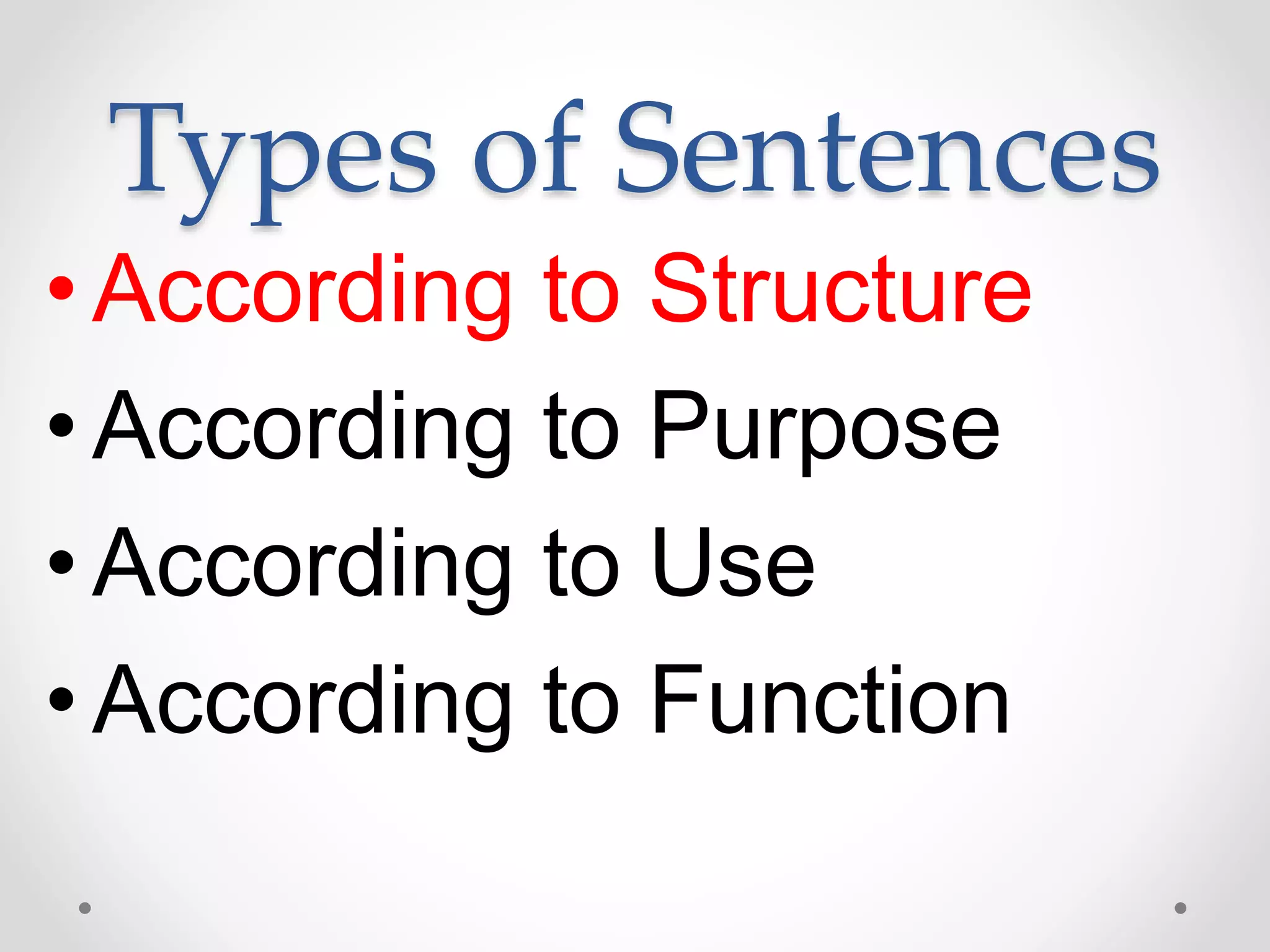 Sentence According to Structure | PPTX