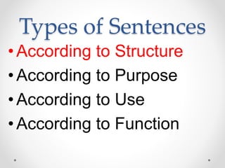 Sentence According to Structure | PPT