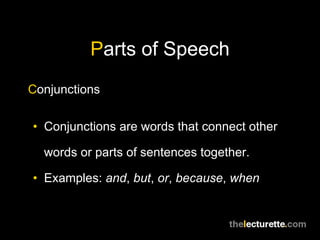 Sentence analysis: Parts of Speech | PPTX