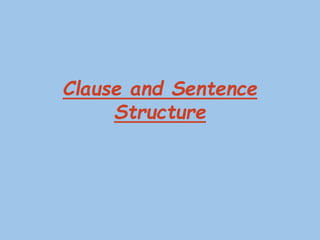 Sentence and clause in english | PPT
