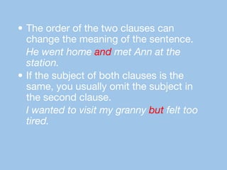 Sentence and clause in english | PPT