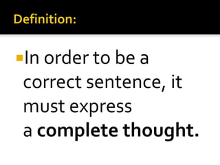 Sentence and its Parts | PPTX