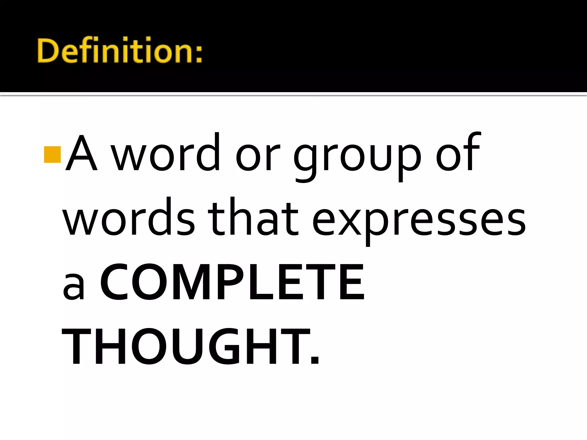Sentence and its Parts | PPTX