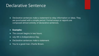 Sentence and its types | PPTX