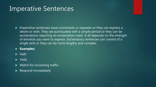 Sentence and its types | PPTX