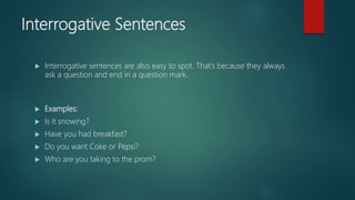 Sentence and its types | PPTX
