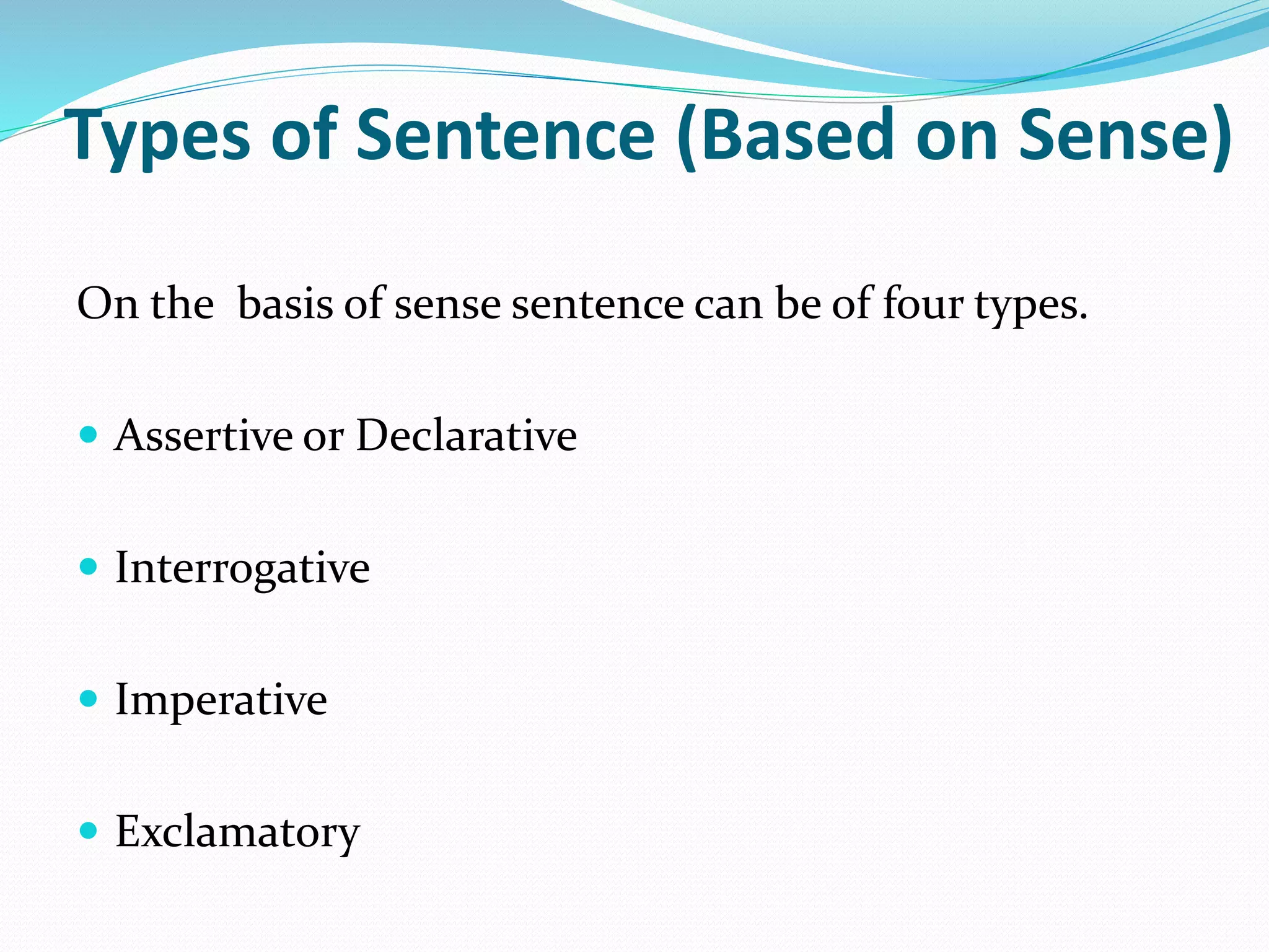 Sentence and its types | PPTX
