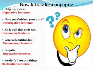 Sentence and its types | PPTX